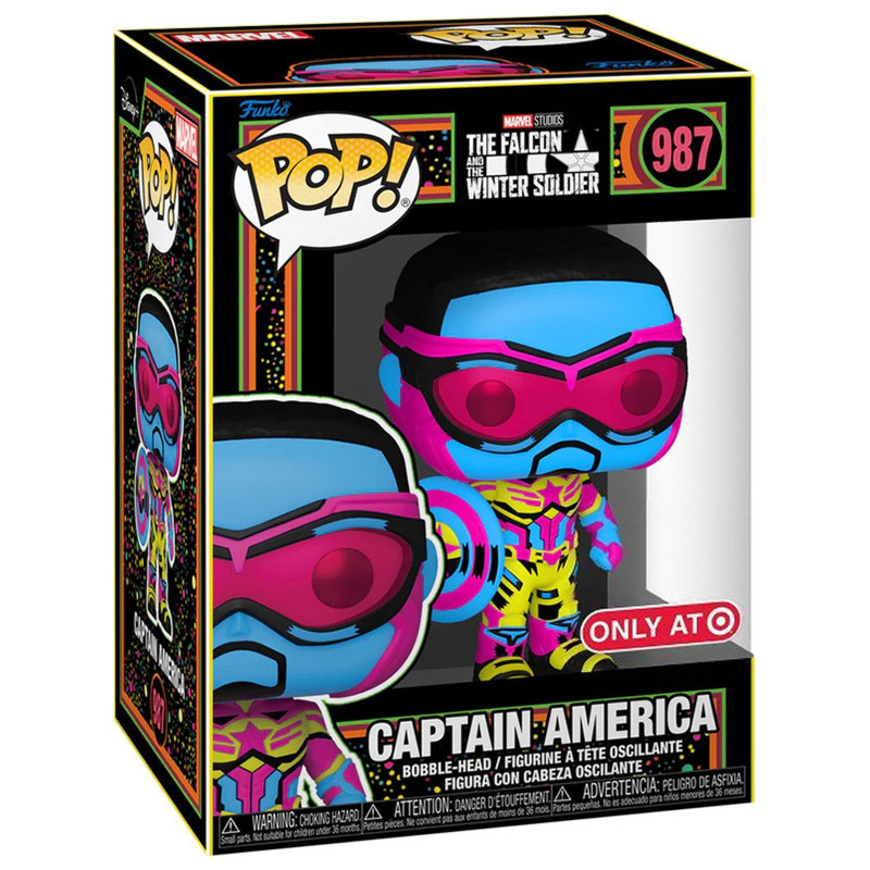 Pop! Marvel Falcon Winter Soldier Black Light Captain America 987 Funk