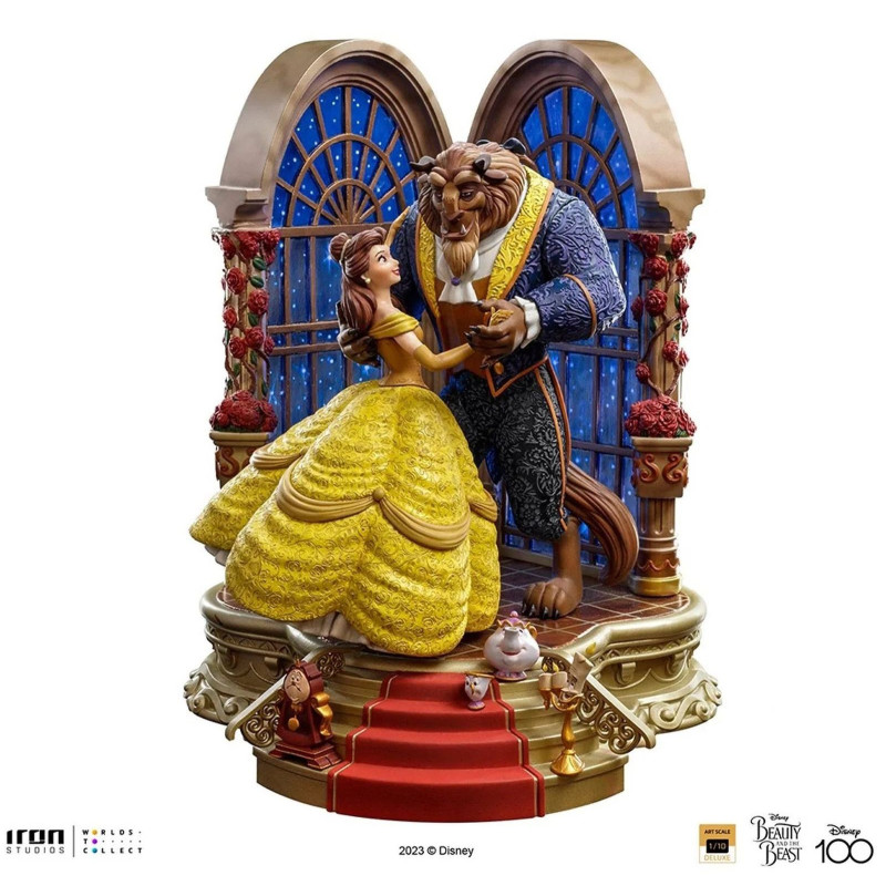 Disney La Belle et La Bête 1/10 Belle & la Bête Deluxe Iron Studios