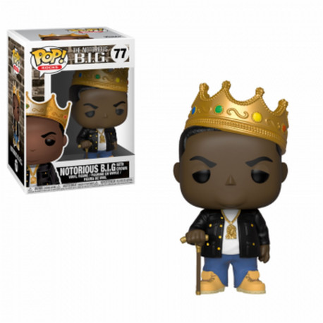 Figurine - Pop! Rocks - Notorious BIG with Crown - N° 77 - Funko